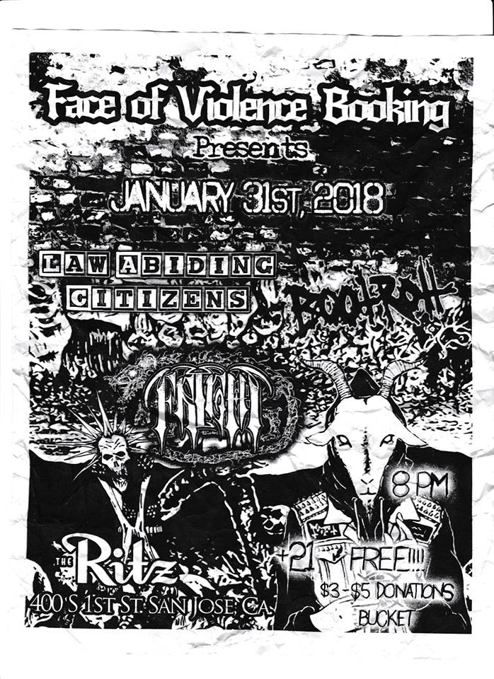 •FRONT BAR AT THE RITZ• FRIGHT + BOOT ROT + LAW ABIDING CITIZENS ...