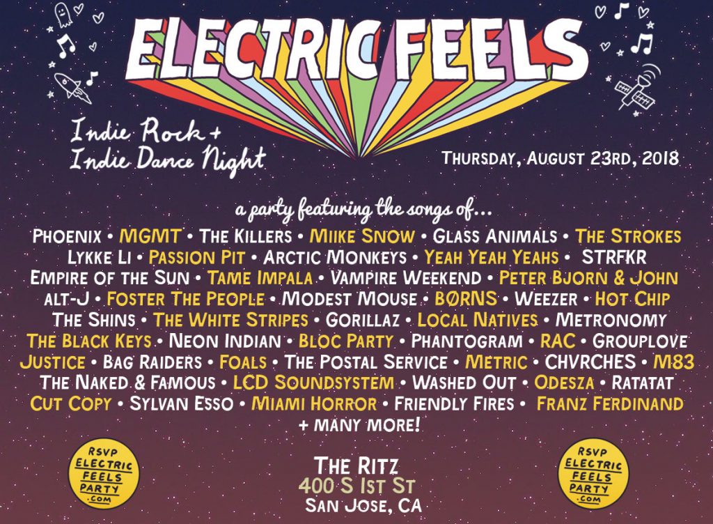 ELECTRIC FEELS: AN INDIE ROCK + INDIE DANCE NIGHT | Nightclub San Jose ...