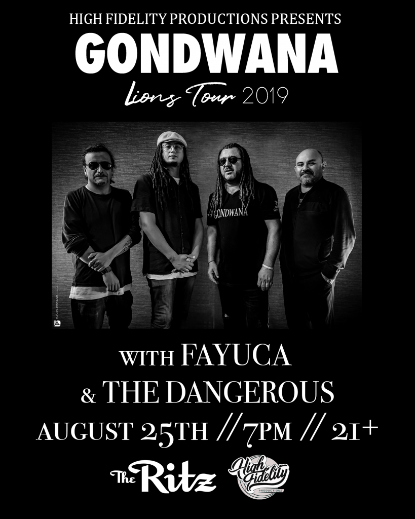 GONDWANA + FAYUCA + THE DANGEROUS | Nightclub San Jose CA | Live Music ...