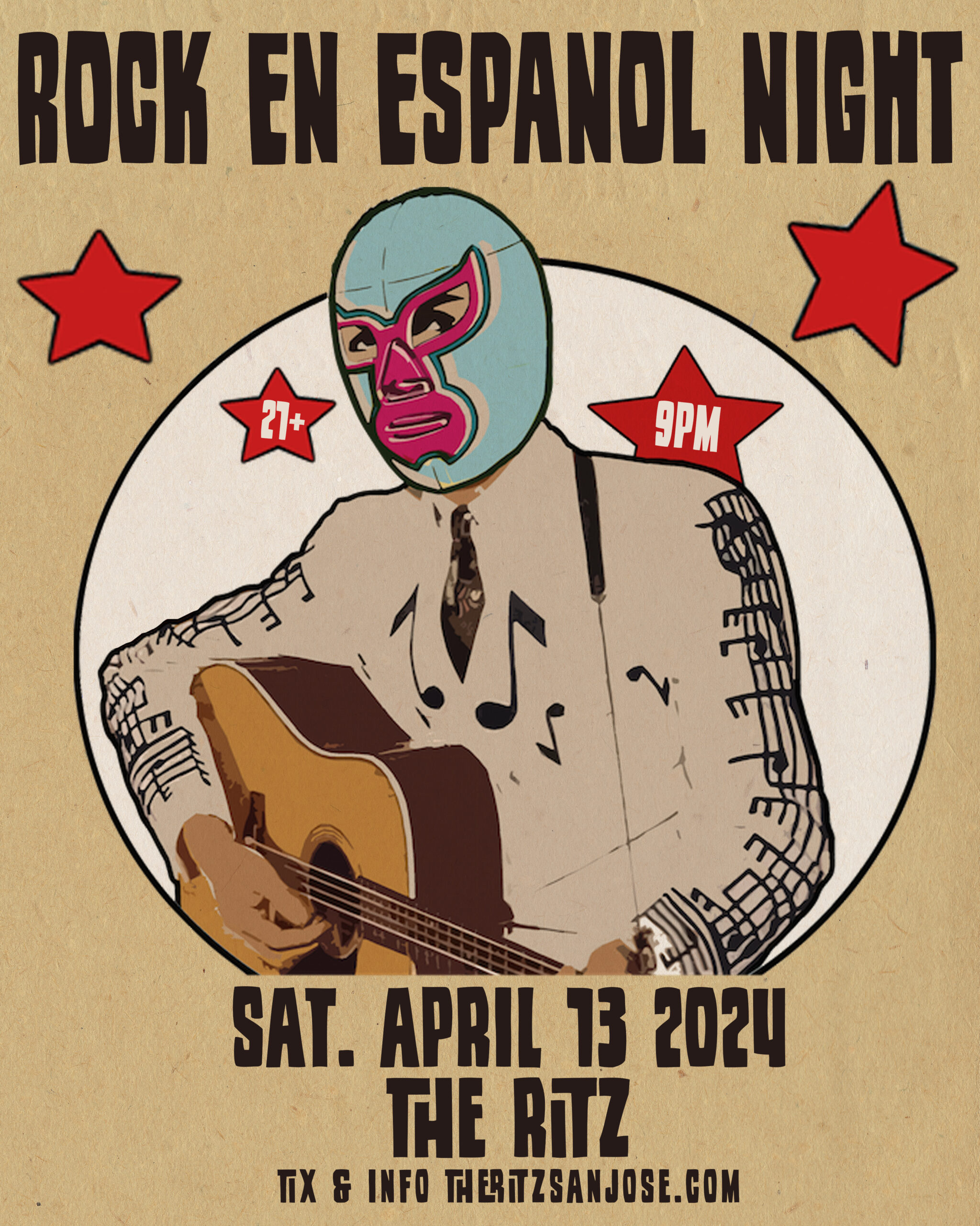 Rock En Espanol Night 4-24 ritz hires flyer | Nightclub San Jose CA ...